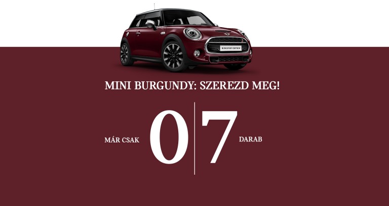 MINI Pure Burgundy limitált széria